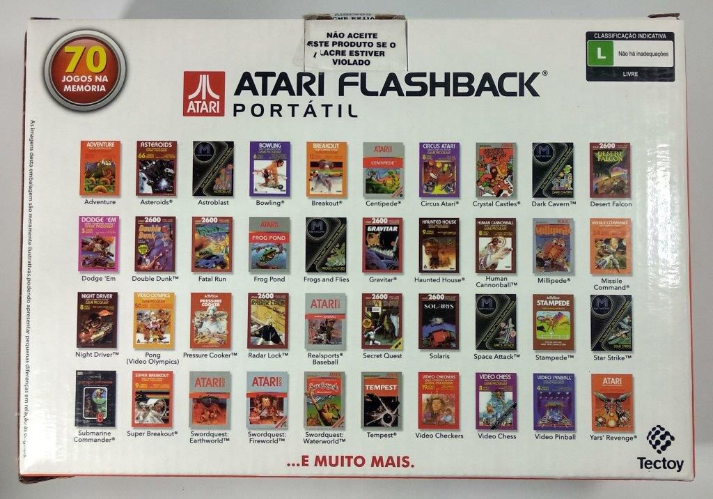 Atari Flashback portátil Tectoy + Cartão SD 1000 Jogos - Sebo dos Games - Games Antigos e Usados ...