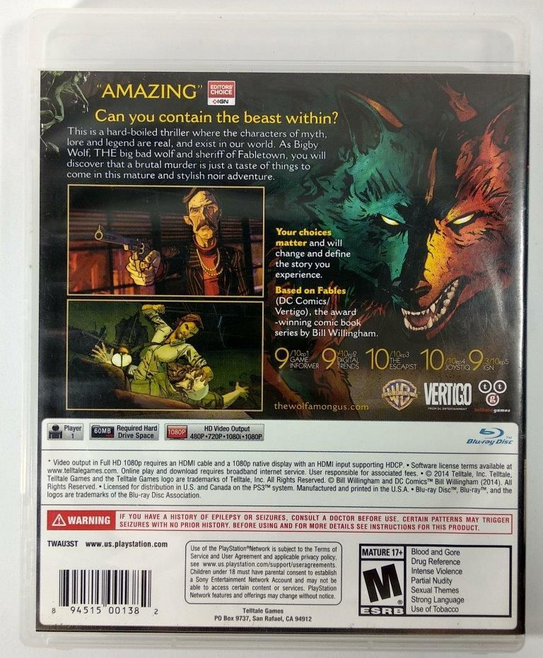 The Wolf Among US - PS3 - Sebo dos Games - Games Antigos e Usados dos ...