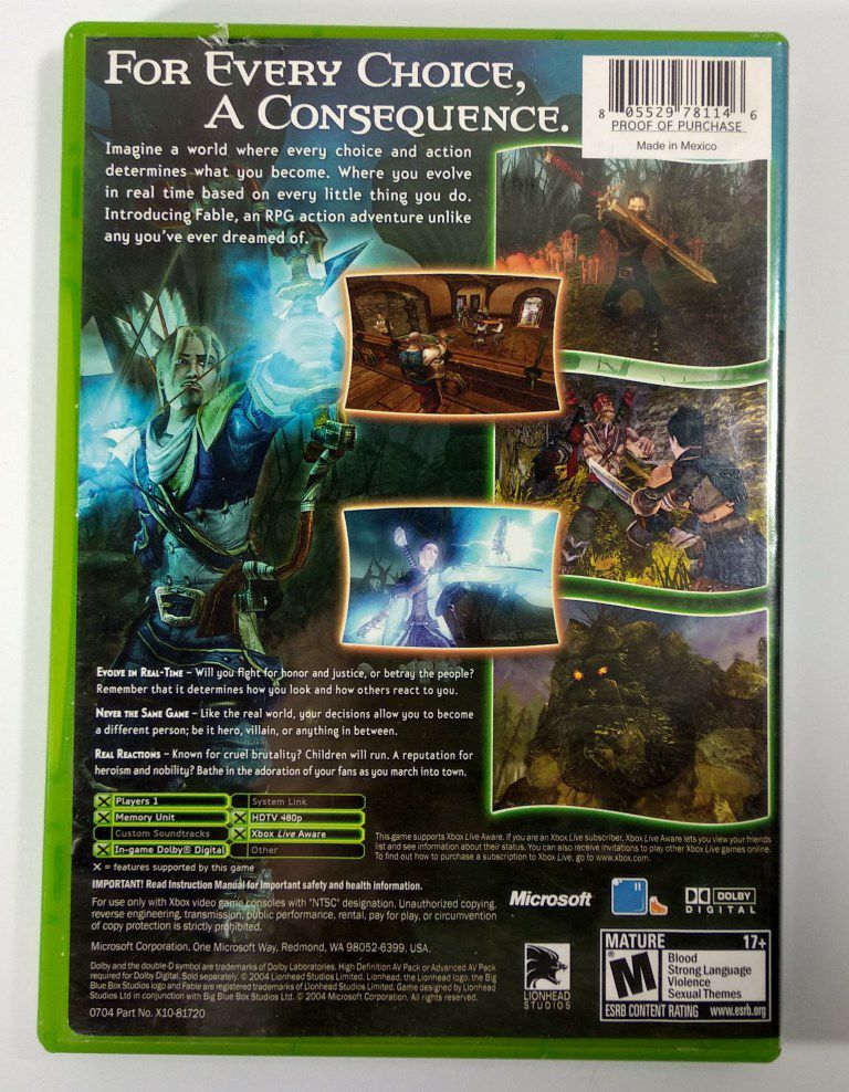 Fable Original - Xbox Clássico - Sebo dos Games - Games Antigos e ...