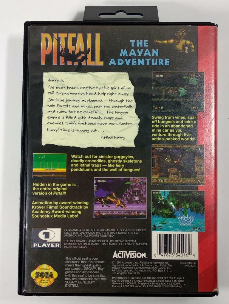 Pitfall Original - Mega Drive - Sebo dos Games - Games Antigos e Usados ...