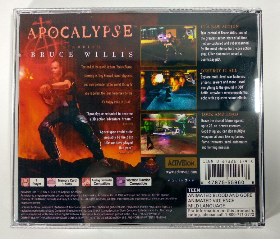 Apocalypse Original - PS1 ONE - Sebo dos Games - Games Antigos e Usados ...