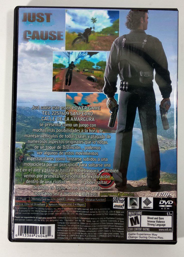 Just Cause [REPRO-PACTH] - PS2 - Sebo dos Games - Games Antigos e ...