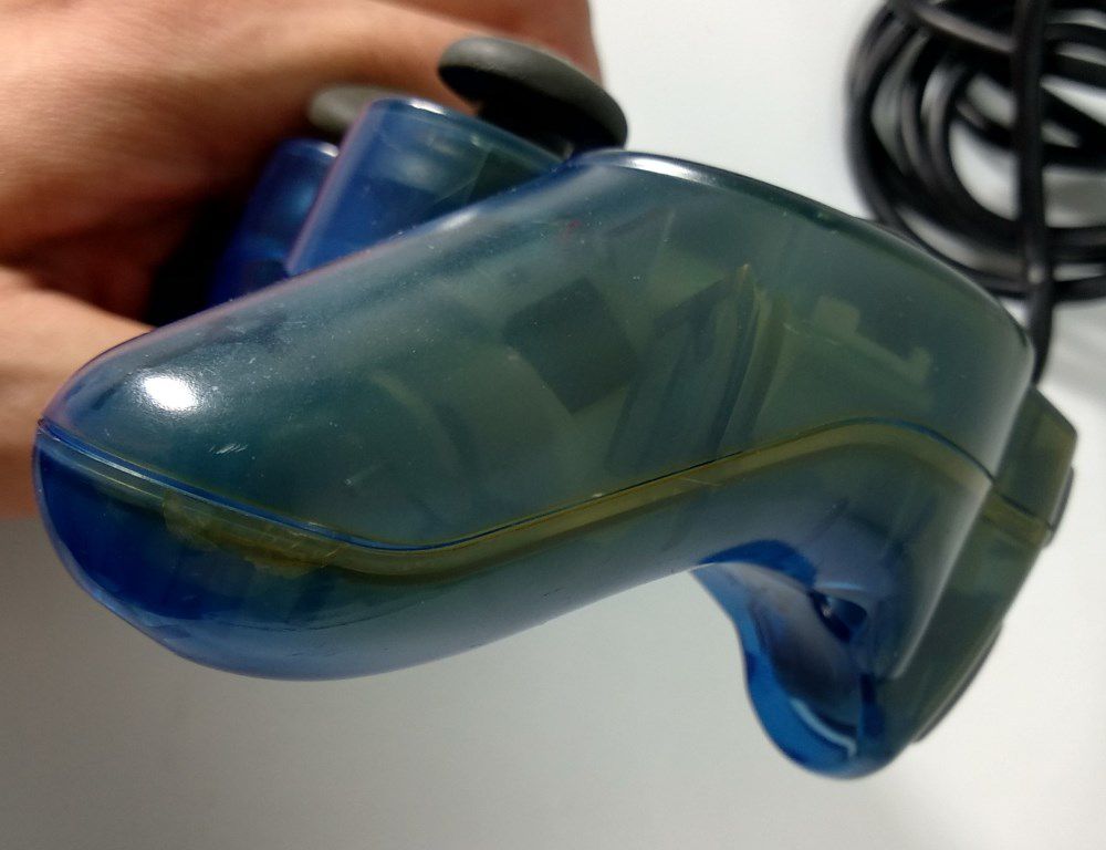 Controle Original Azul translúcido - PS2 - Sebo dos Games - Games ...