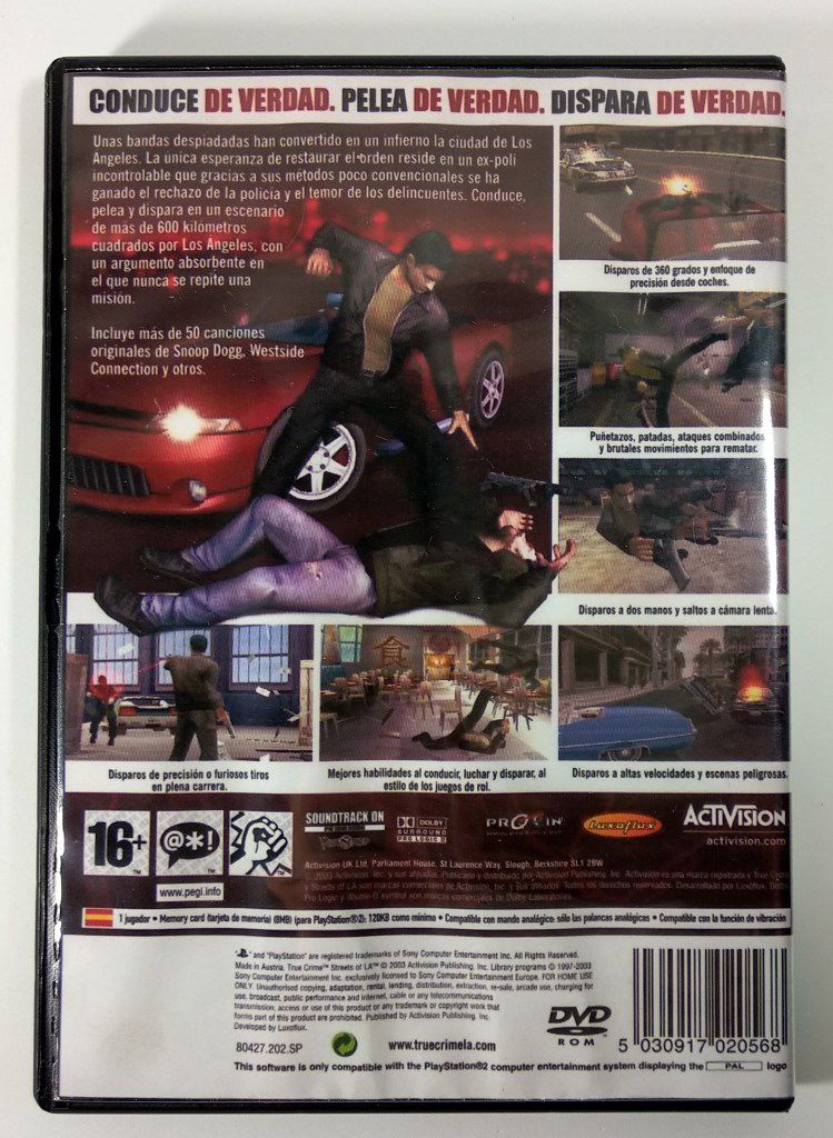 True Crime [REPRO-PACTH] - PS2 - Sebo dos Games - Games Antigos e ...