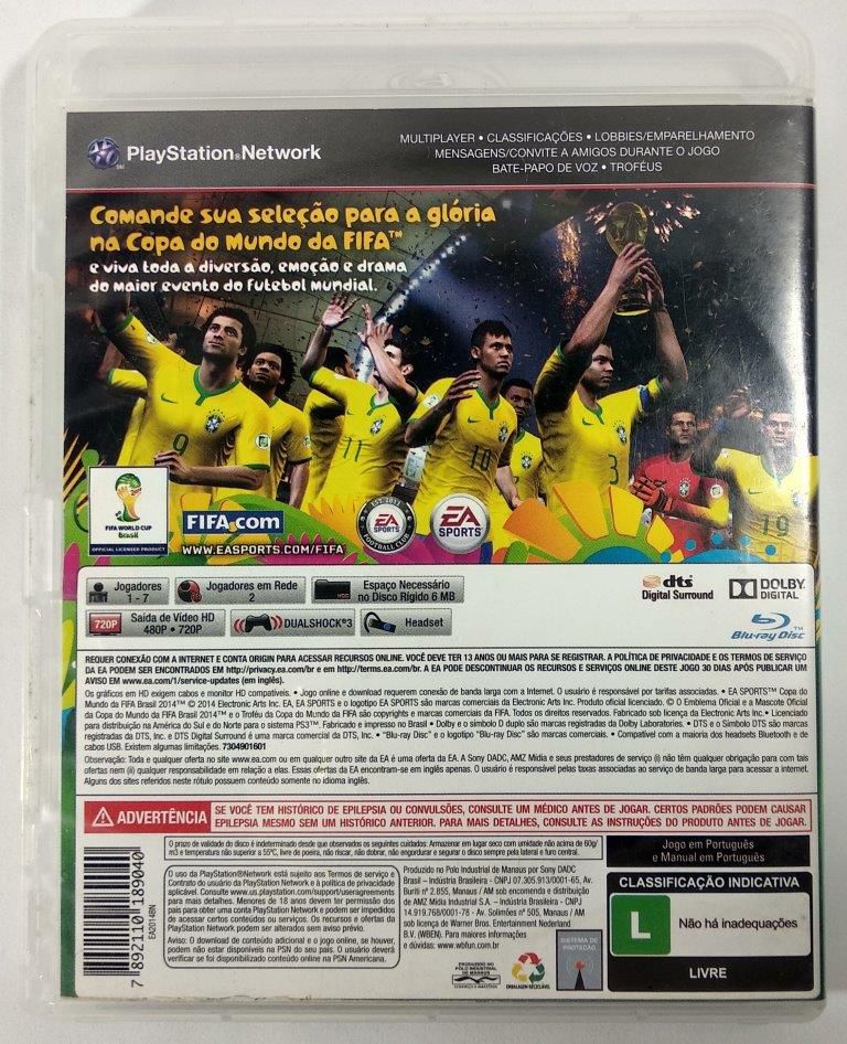 Jogo Copa do Mundo da Fifa Brasil 2014 - PS3 - Sebo dos Games - Games Antigos e Usados dos Atari ...