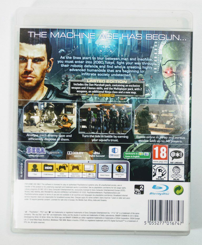 Jogo Binary Domain - PS3 - Sebo dos Games - Games Antigos e Usados dos ...