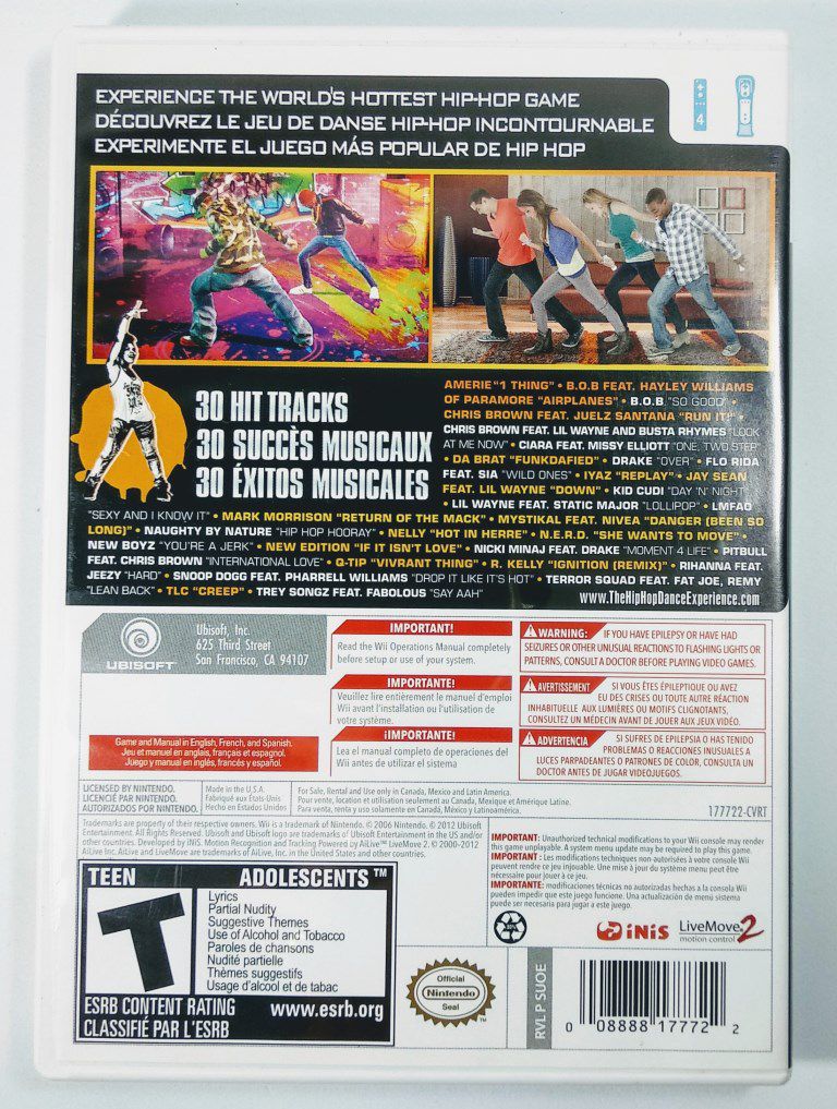 The Hip Hop Dance Experience - Wii - Sebo dos Games - Games Antigos e ...