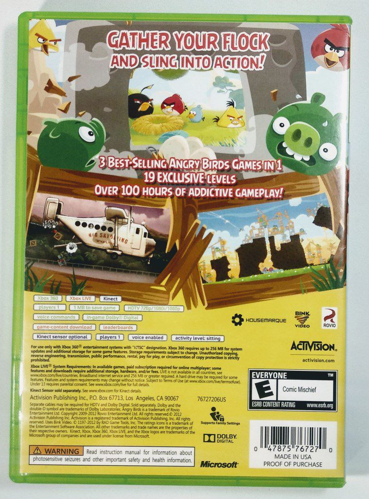 Jogo Angry Birds Trilogy - Xbox 360 - Sebo dos Games - Games Antigos e ...