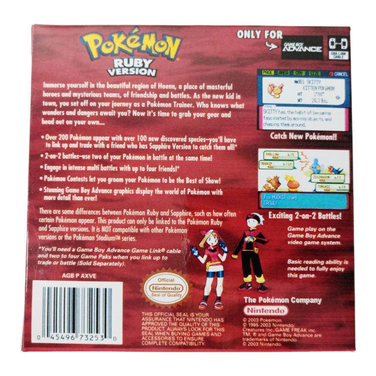 Jogo Pokemon Ruby Version - GBA - Sebo dos Games - Games Antigos e ...