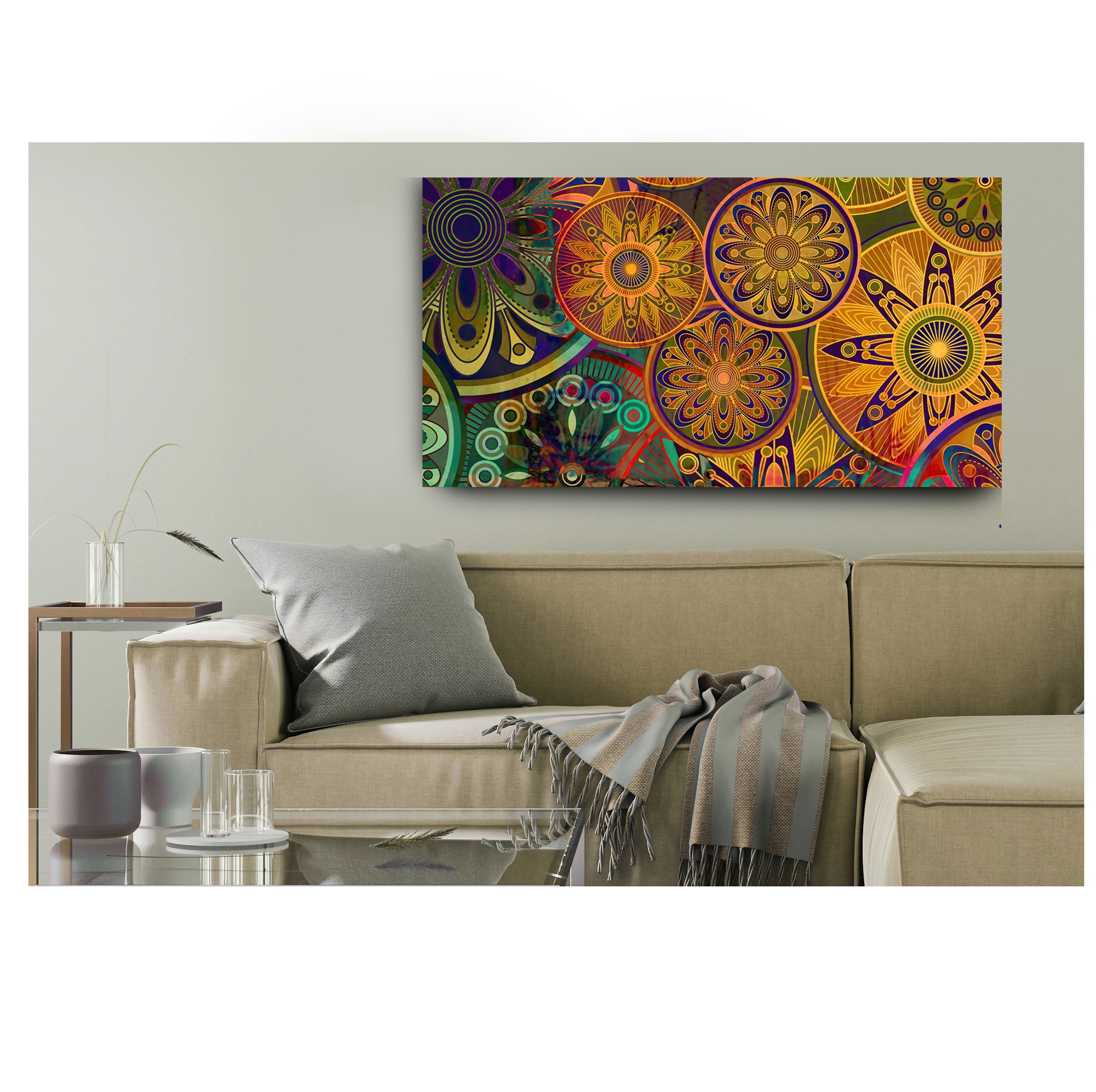 Quadro Mandala, Quadro Decorativo, Quadro para sala, quadro quarto ...