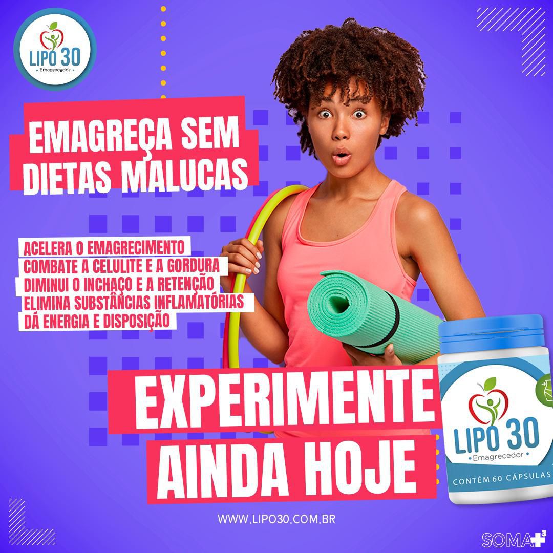 1 - Lipo 30 - 60 Cápsulas - Fit em 30 - Suplementos e Vitaminas