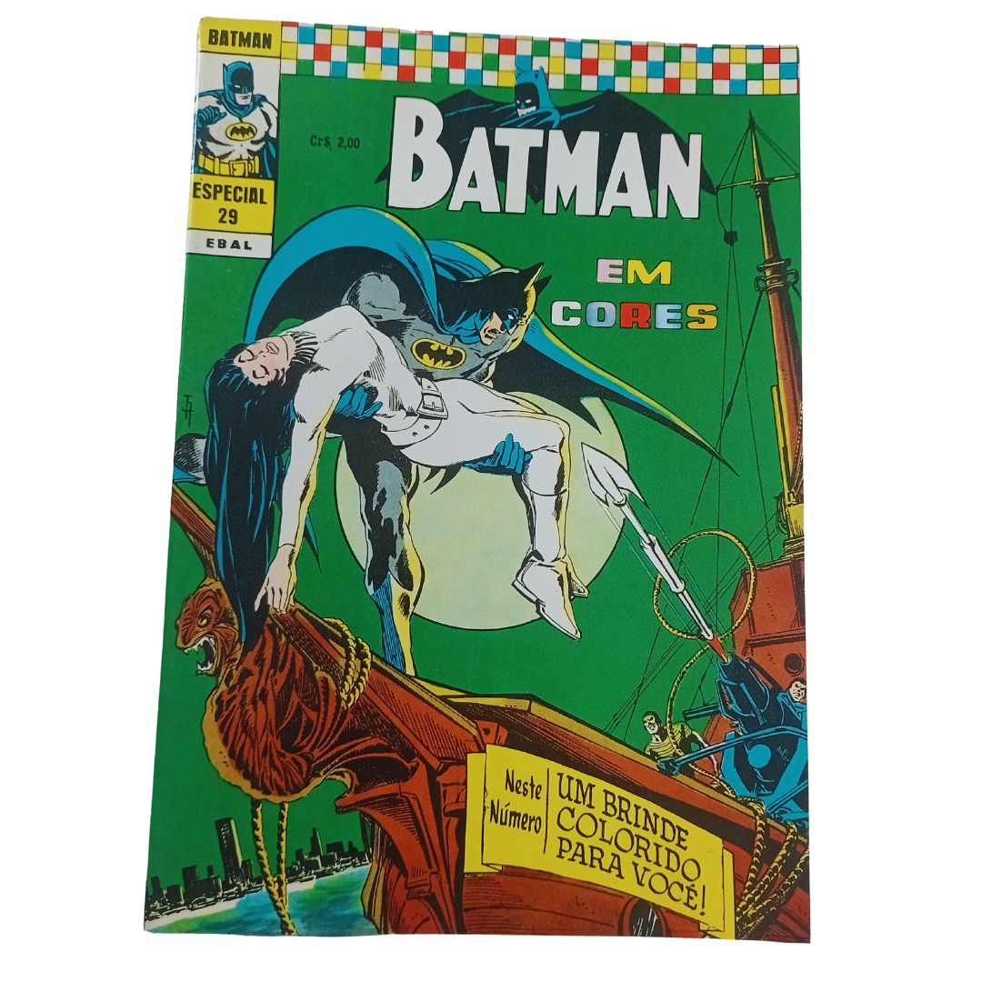BATMAN EM CORES Nº 29 - ED EBAL - ANO 1973 - heroishq-gibis