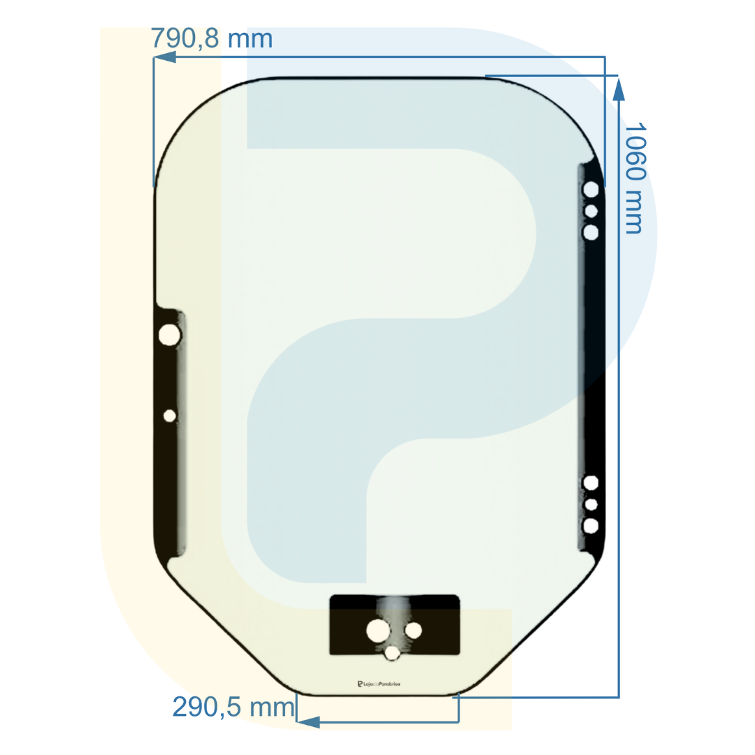 Vidro Porta Frontal Mini Bobcat S550 S650 S850 7120401 - LOJA DO ...