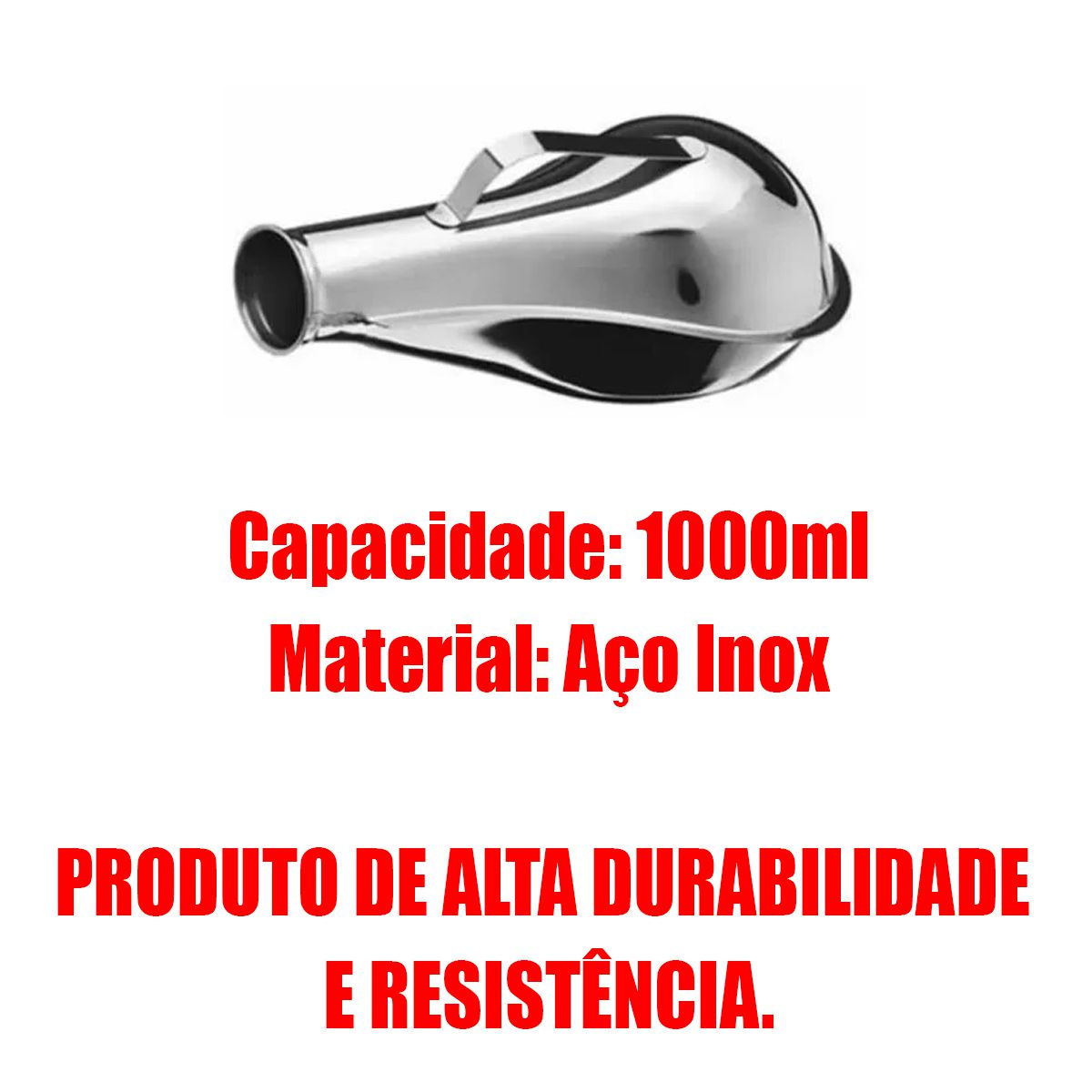 Papagaio Urinol em Inox 1000ml - Fortinox - Medical | Produtos Médicos ...