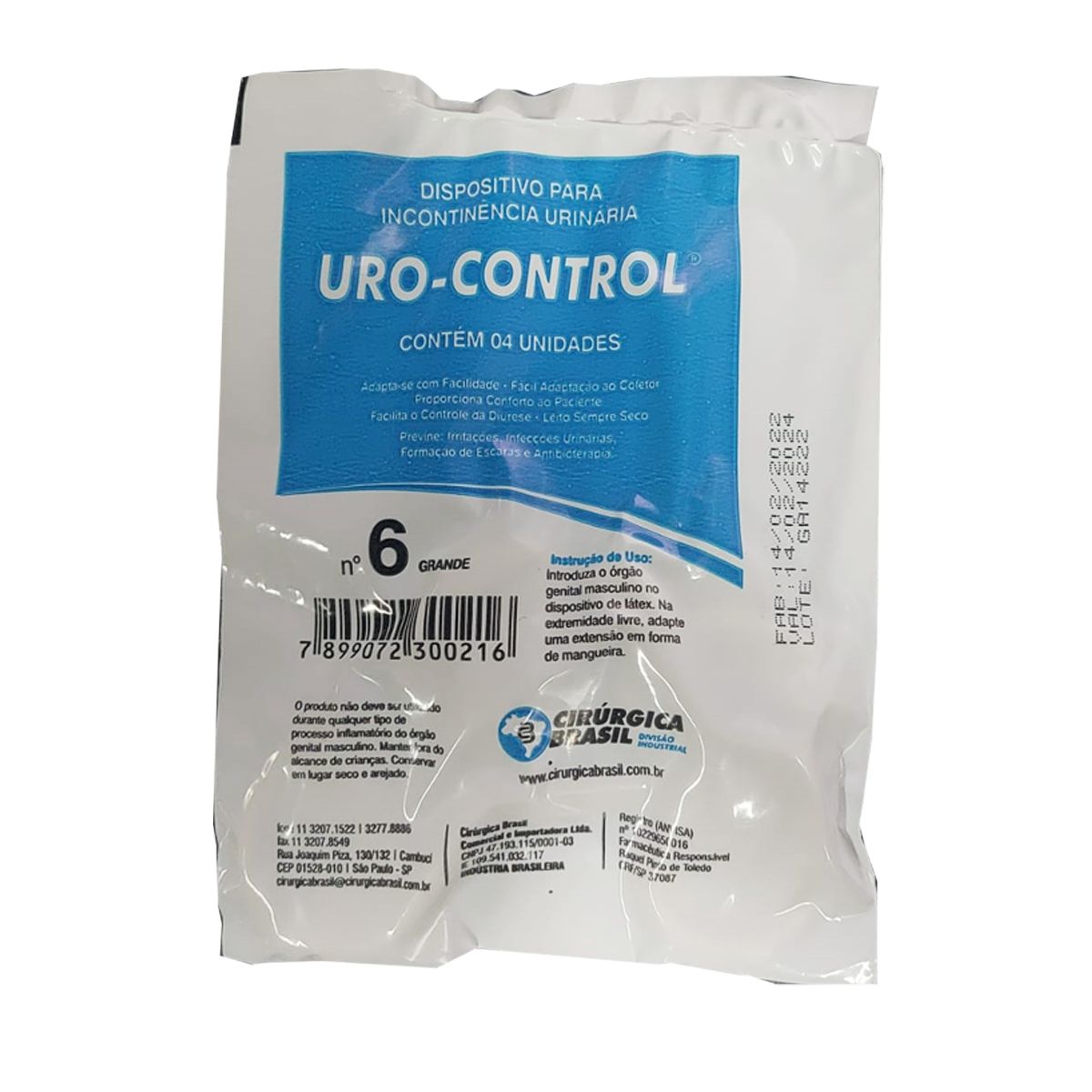 Dispositivo Para Incontinência Urinária N° 06 Uro-Control - Cirúrgica ...