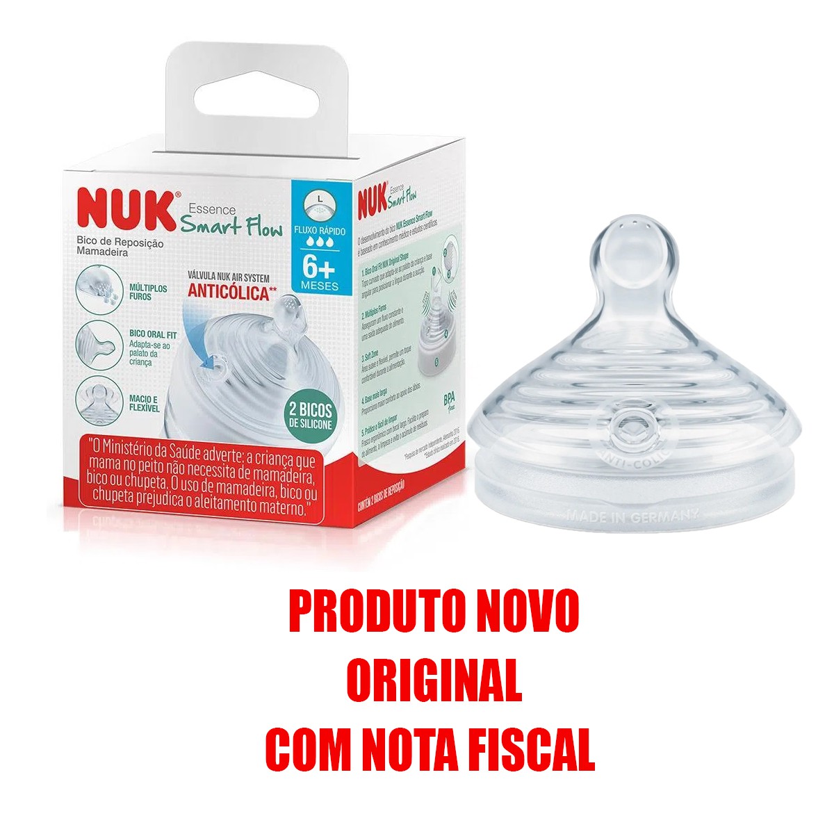Bico Para Mamadeira Essence TC Smart Flow Fluxo Rápido – NUK - Medical ...