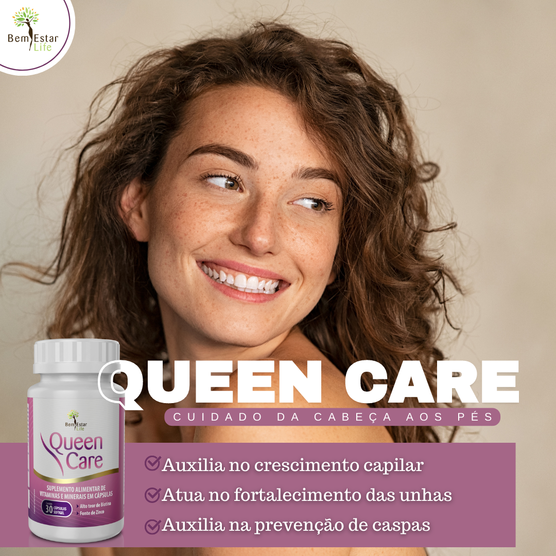 Queen Care 30 Cápsulas - Classe Bem Estar - Vitaminas e Suplementos, pele, cabelos e unhas, Chás ...