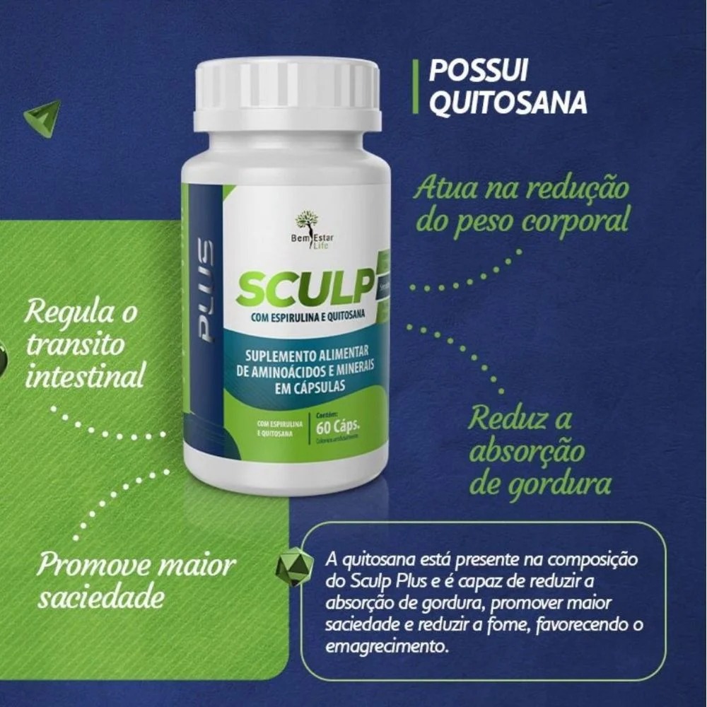 Sculp Plus 60 Cápsulas - Classe Bem Estar - Vitaminas e Suplementos ...