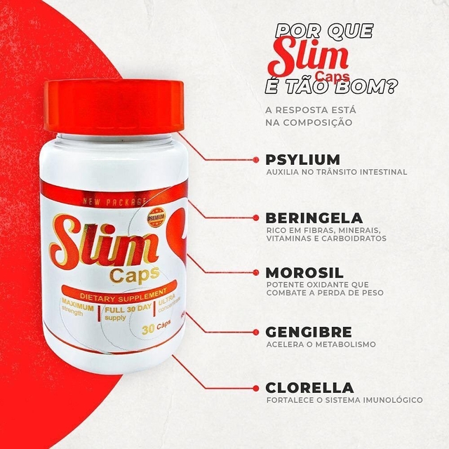 Slim Caps - 30 Cápsulas - Classe Bem Estar - Vitaminas e Suplementos ...