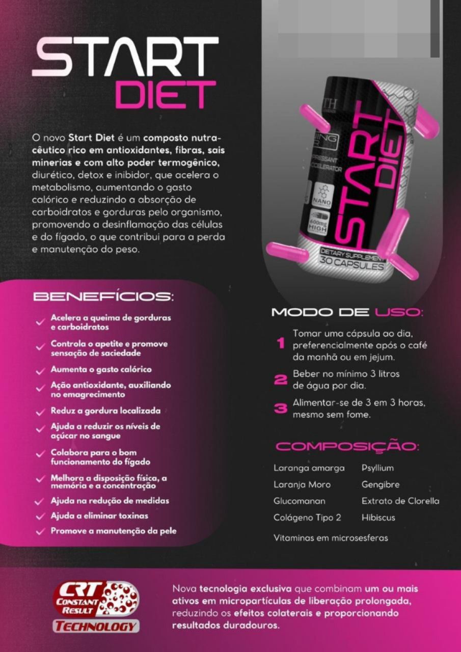 START DIET 30 cápsulas - Classe Bem Estar - Vitaminas e Suplementos ...