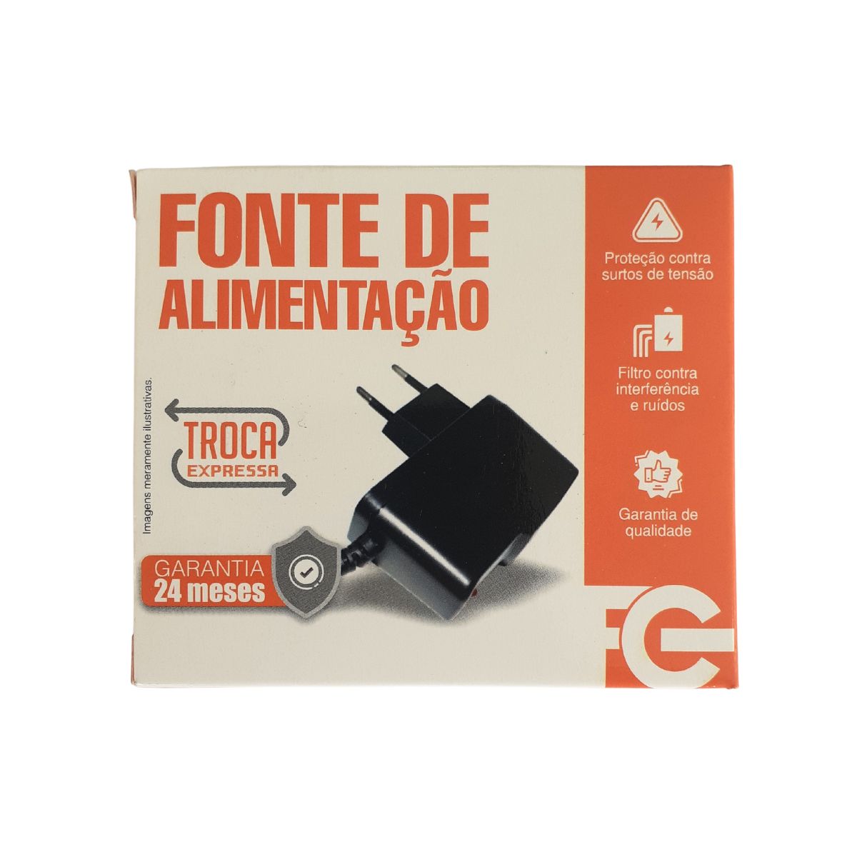 Fc Fonte Fonte Alimentacao 12v 1a CFTV 1510318 Dualcomp | Guemat ...