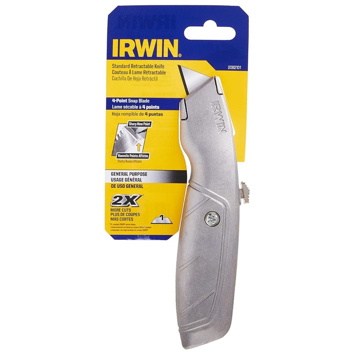 Estilete Trapezoidal Retrátil Standard LER 2082101 Irwin 102375 ...