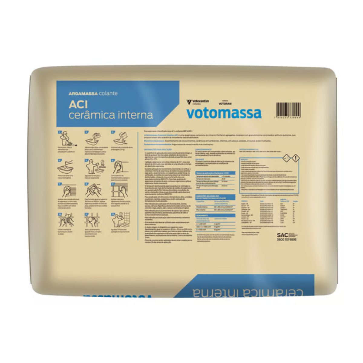 Argamassa Votomassa AC1 Interna 20KG Votoran | Guemat - Guemat ...