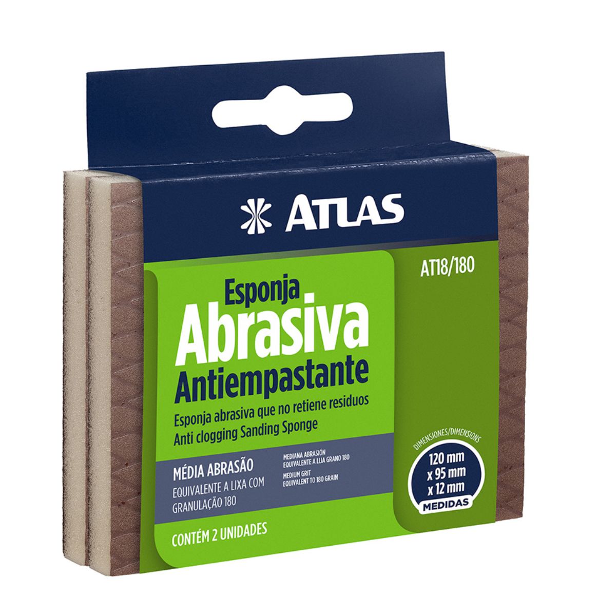 Esponja Média Abrasão Antiempastante AT18/180 Atlas - Guemat ...