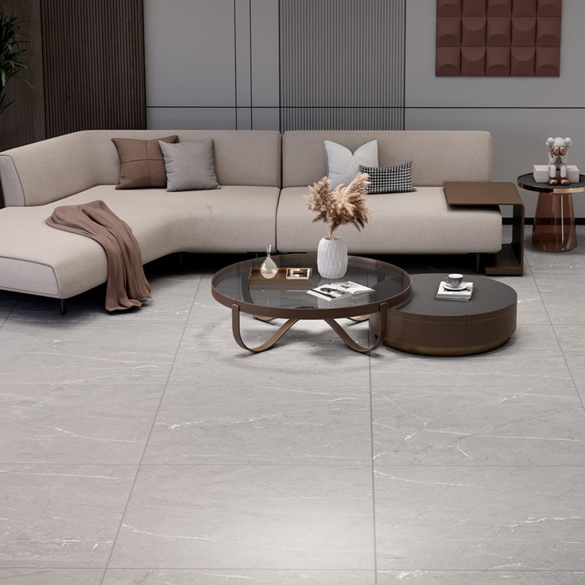 Porcelanato Armani Grigio-90 Acetinado 90x90CM Retificado Delta Nova ...