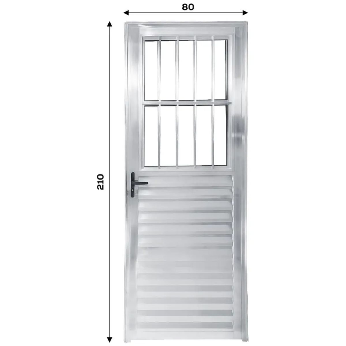 Porta Postigo 210x80 Direita Alumínio Brilhante VMBOR 5822 Esquadrisul ...