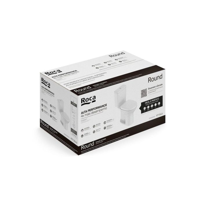 Kit Bacia Caixa Acoplada Debba Round C/Assento Queda Amortecida e ...