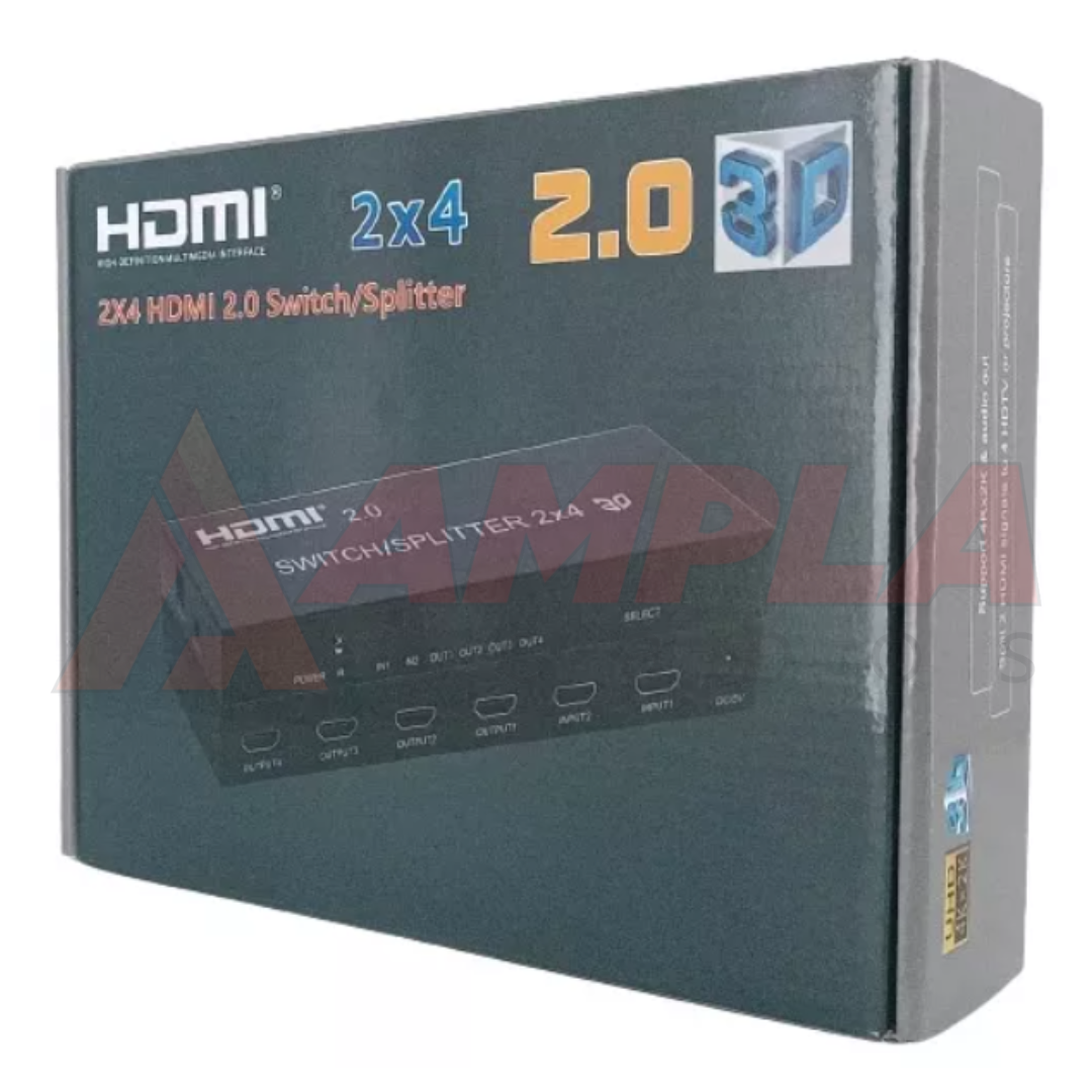 MATRIX HDMI 2X4 2.0 4K - Ampla Cabos Network