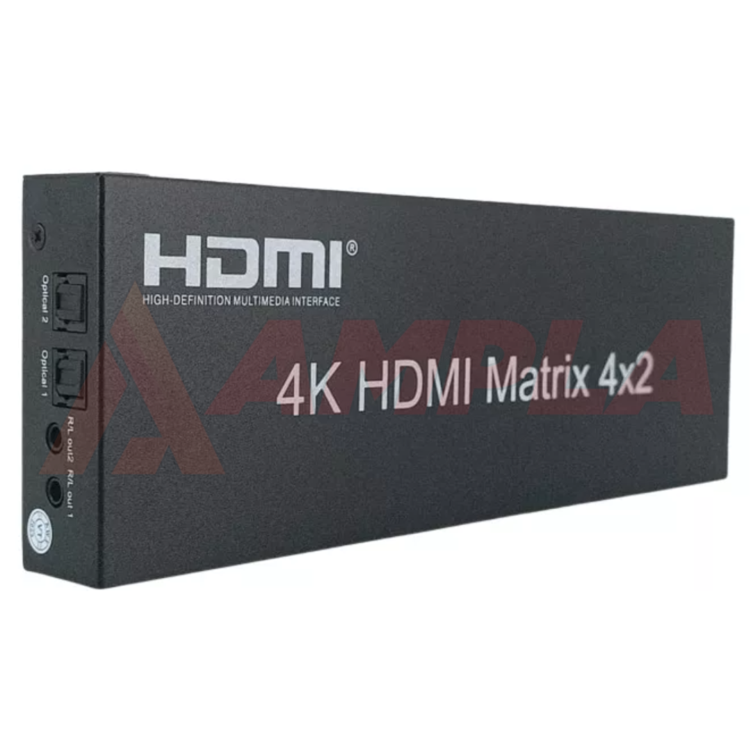 SELETOR SPLITTER MATRIX HDMI 4X2 4K - Ampla Network