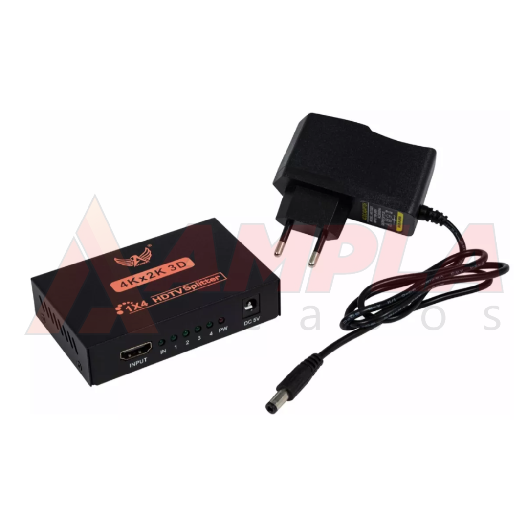 SPLITTER HDMI 1X4 4K FULL HD - Ampla Cabos Network