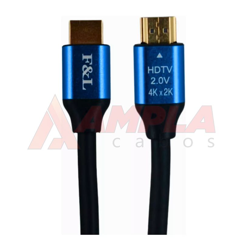 Cabo HDMI 2.0 Blindado 4K 1,5m - Experiência Visual Imersiva - Ampla Cabos Network