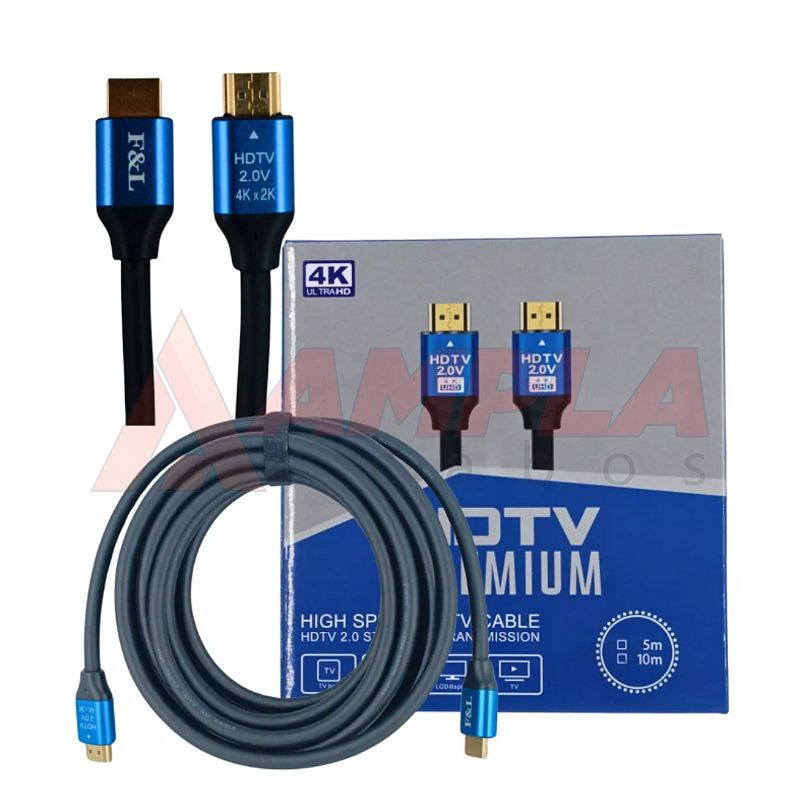 Cabo HDMI 2.0 Blindado 4K 1,5m - Experiência Visual Imersiva - Ampla Cabos Network