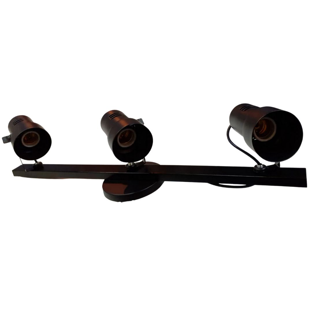 Trilho Com 3 Spot par 20 Preto - Tokled Materiais Elétricos