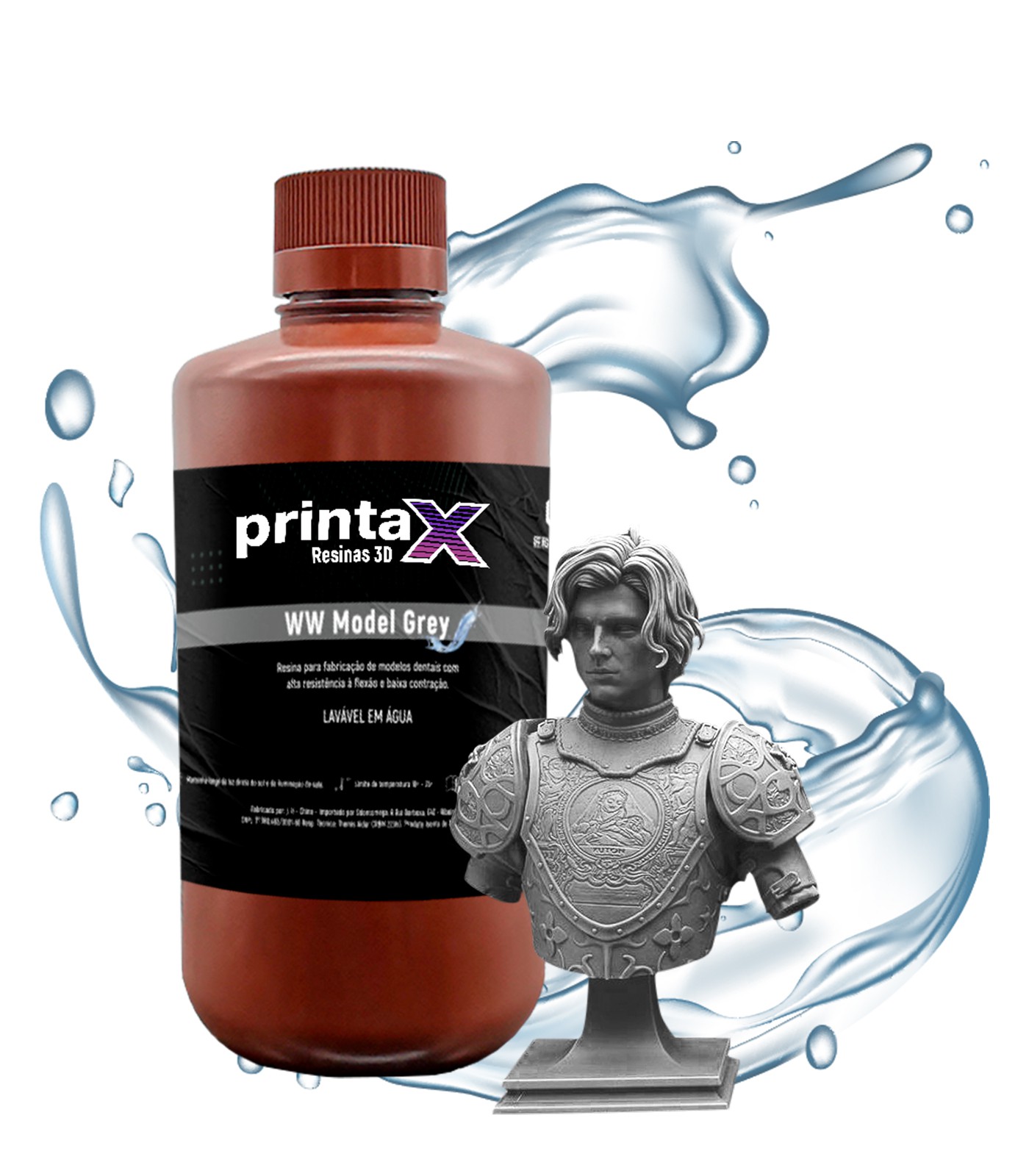 Resina 3D Model - PrintaX WW (Lavável em água) - 1kg - PrintaX ...
