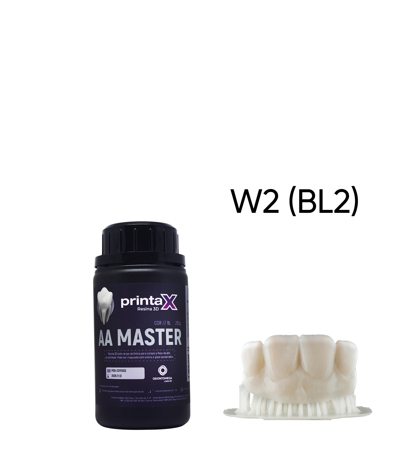 Resina 3D Odontológica - PrintaX AA Master Nanohíbrida - 250g - PrintaX ...