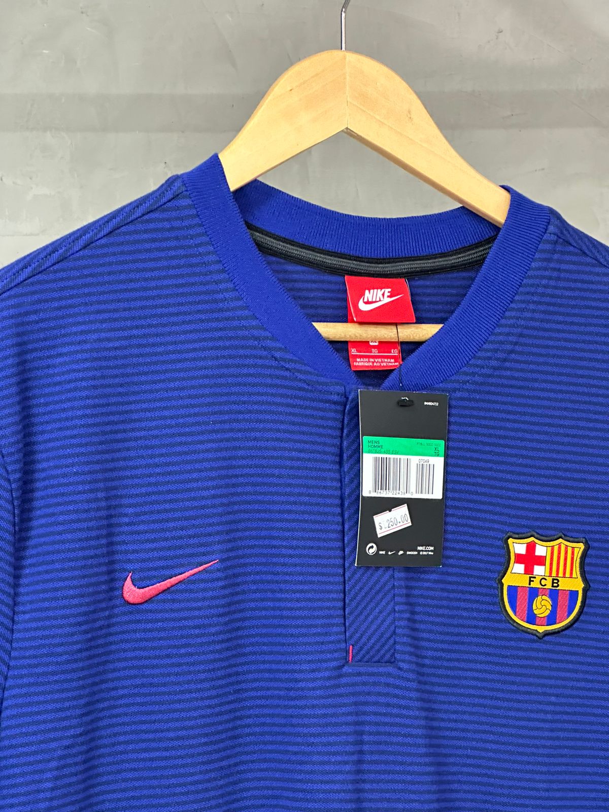 POLO BARCELONA LISTRADA ROXA - JNoriginalshop