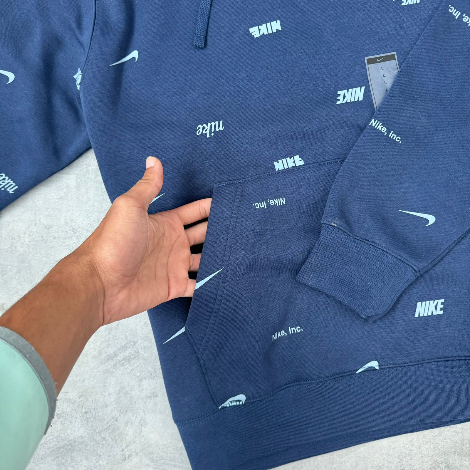 Nike Club Fleece Men's Allover Print Pullover Hoodie - JNoriginalshop