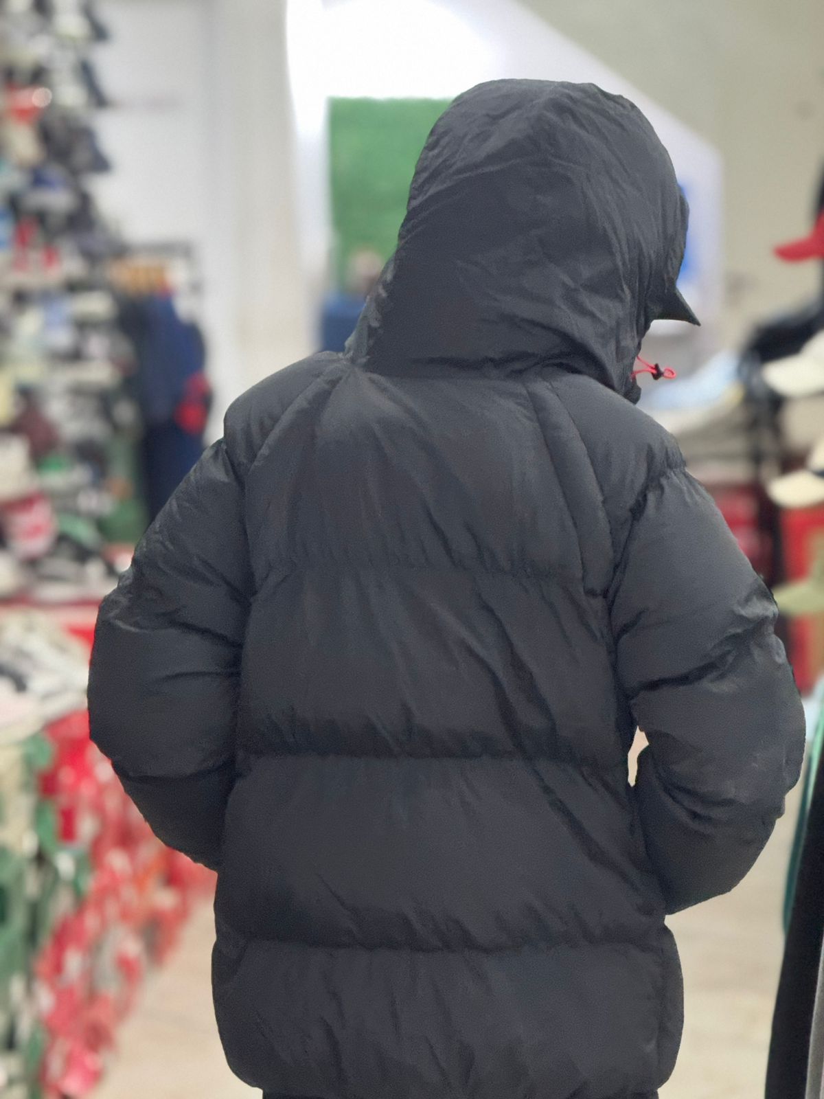 Jordan Essential Puffer Jacket Black/Red Men's - JNoriginalshop