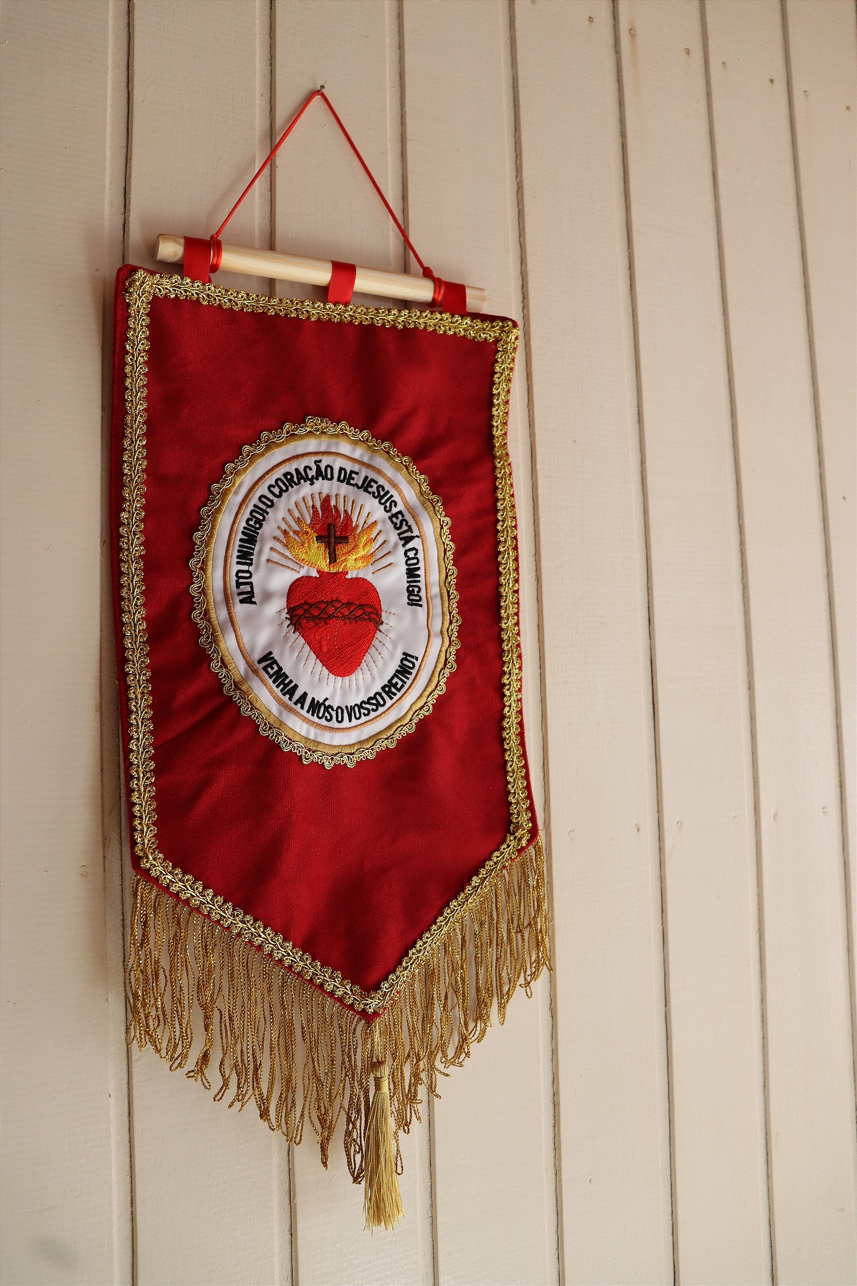 Escudo de parede do Sagrado Coração de Jesus (Detém-te) - Ateliê Piedoso