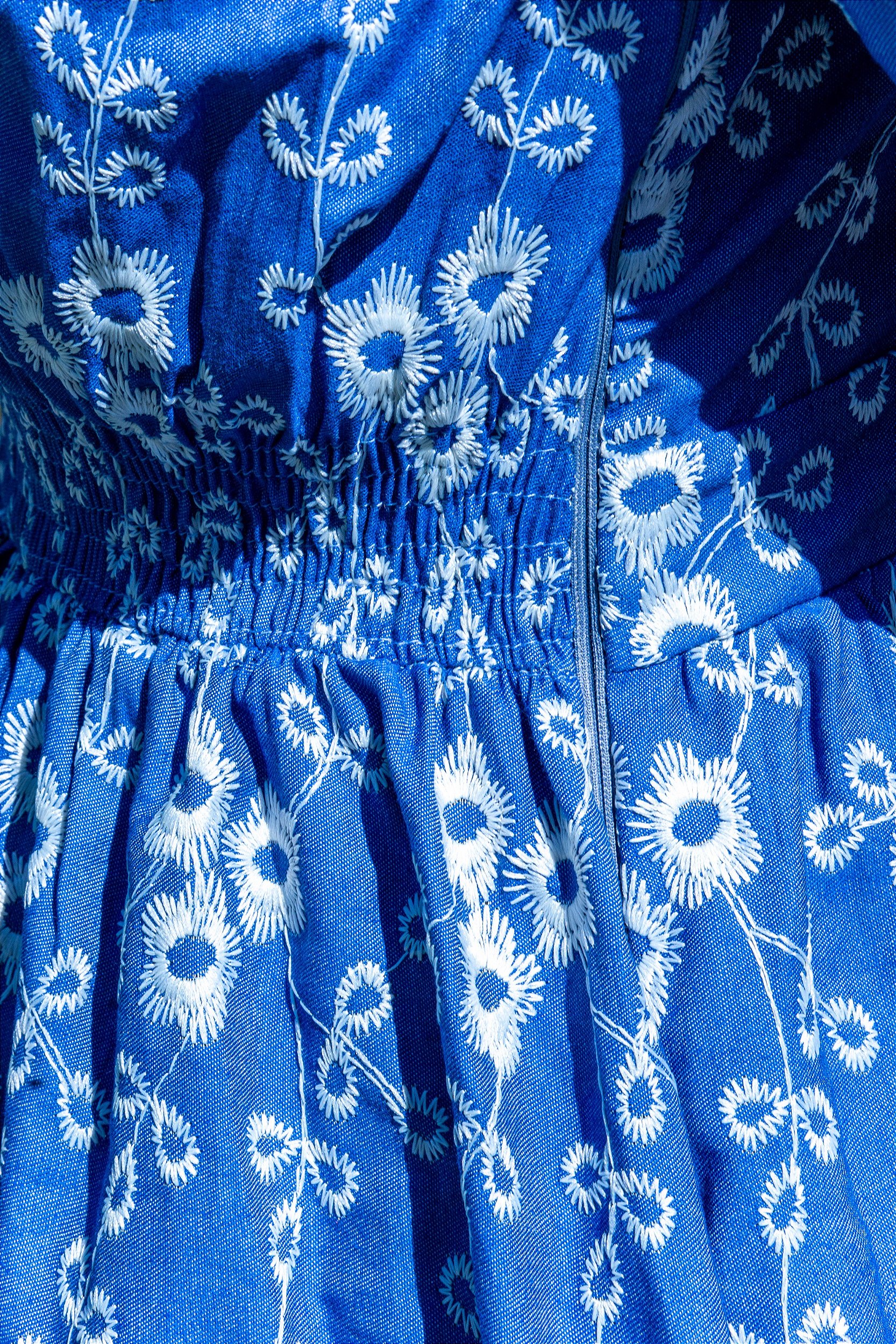 Vestido Nancy azul - Ateliê Piedoso