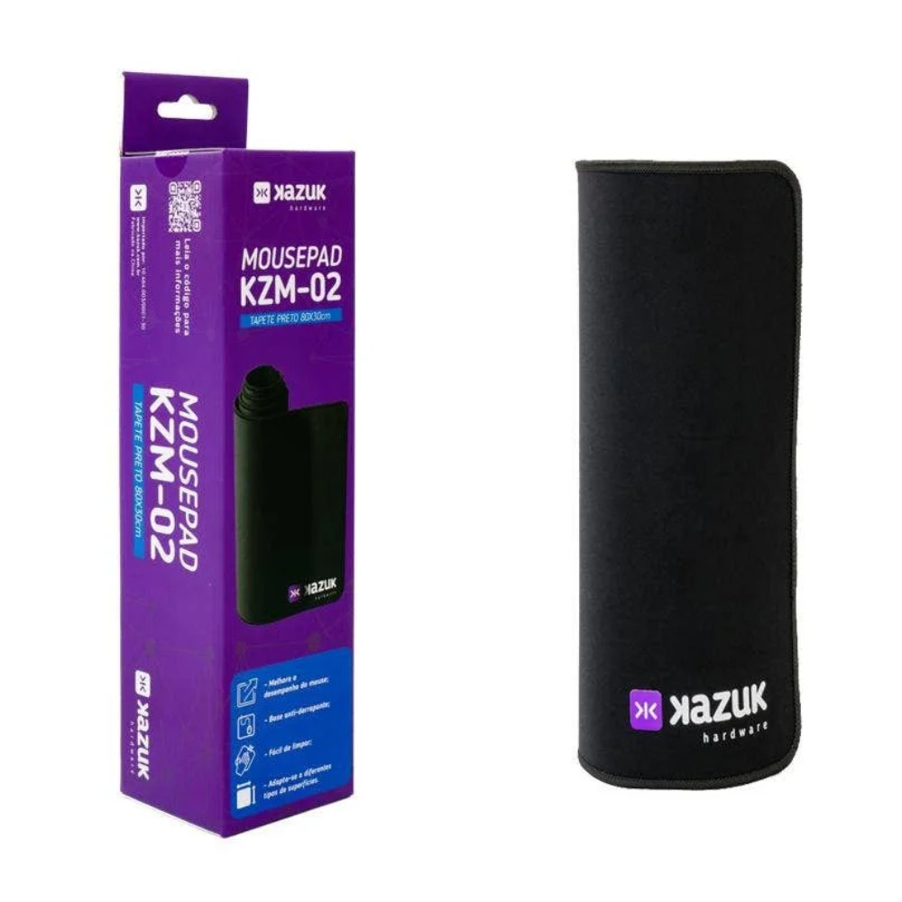 Mouse Pad Gamer 80x30cm Kazuk KZM-02 Preto - Mmicros Soluções Tecnológicas