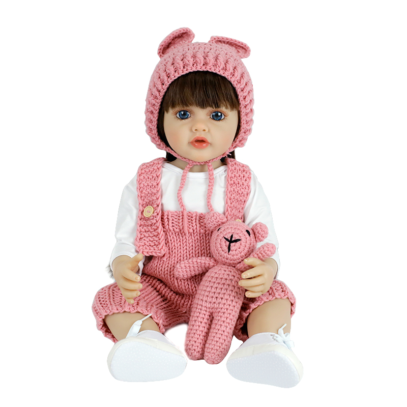 BONECA BEBE REBORN LAURA BABY AURORA 22" 100% VINIL - Shiny Toys