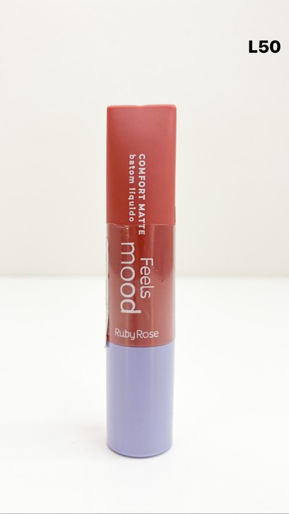 BATOM LÍQUIDO COMFORT MATTE FEELS MOOD RUBY ROSE - La’ Make