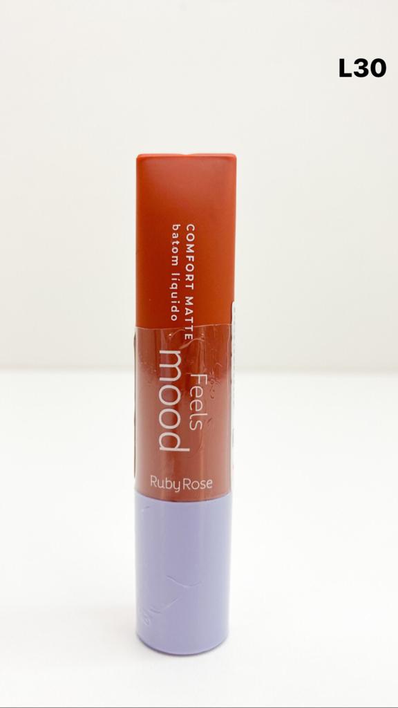 BATOM LÍQUIDO COMFORT MATTE FEELS MOOD RUBY ROSE - La’ Make