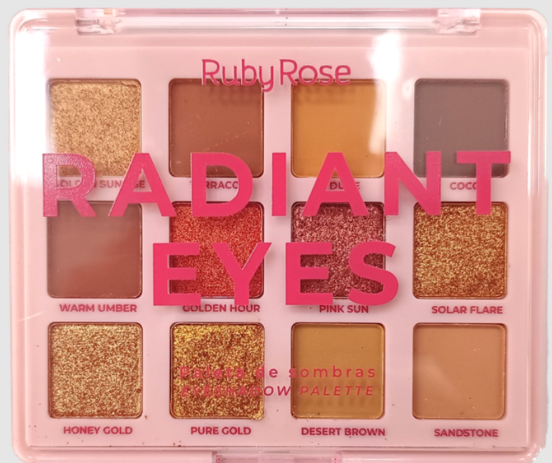 PALETA DE SOMBRAS RADIANT EYES - RUBY ROSE - La’ Make