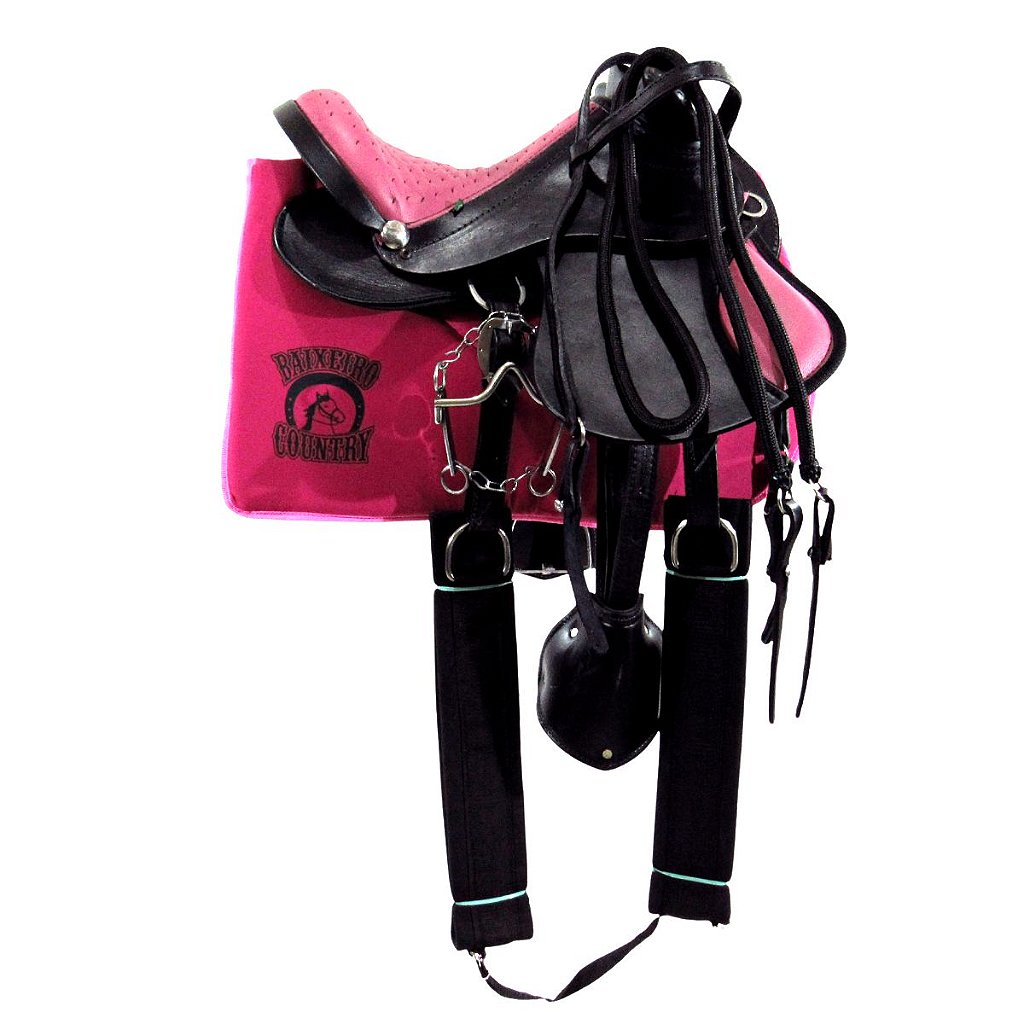 Sela Australiana Preta Com Rosa Infantil De Cabeça Com Abas Luxo ...